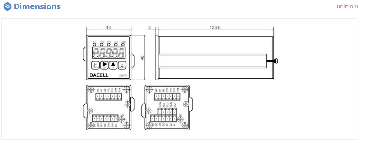 Bộ hiển thị loadcell Dacell DN-70 Mini